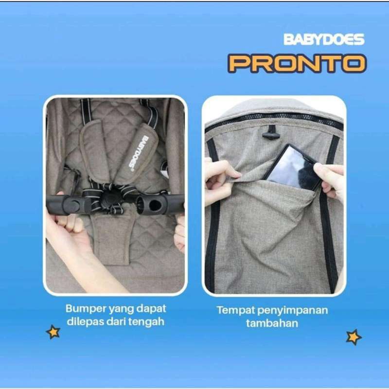 Jual Stroller Babydoes Pronto + Plus / Kereta Dorong Bayi Cabin Size Di ...