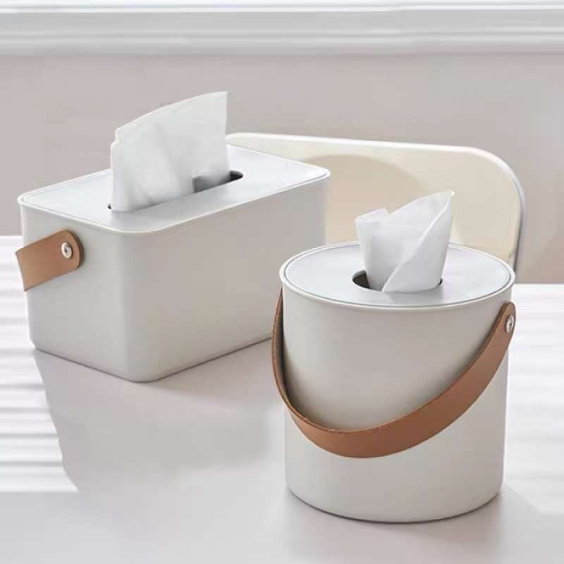Jual DESK TISSUE BOX WHITE MINIMALIST / TEMPAT TISSUE PUTIH AESTHETIC ...