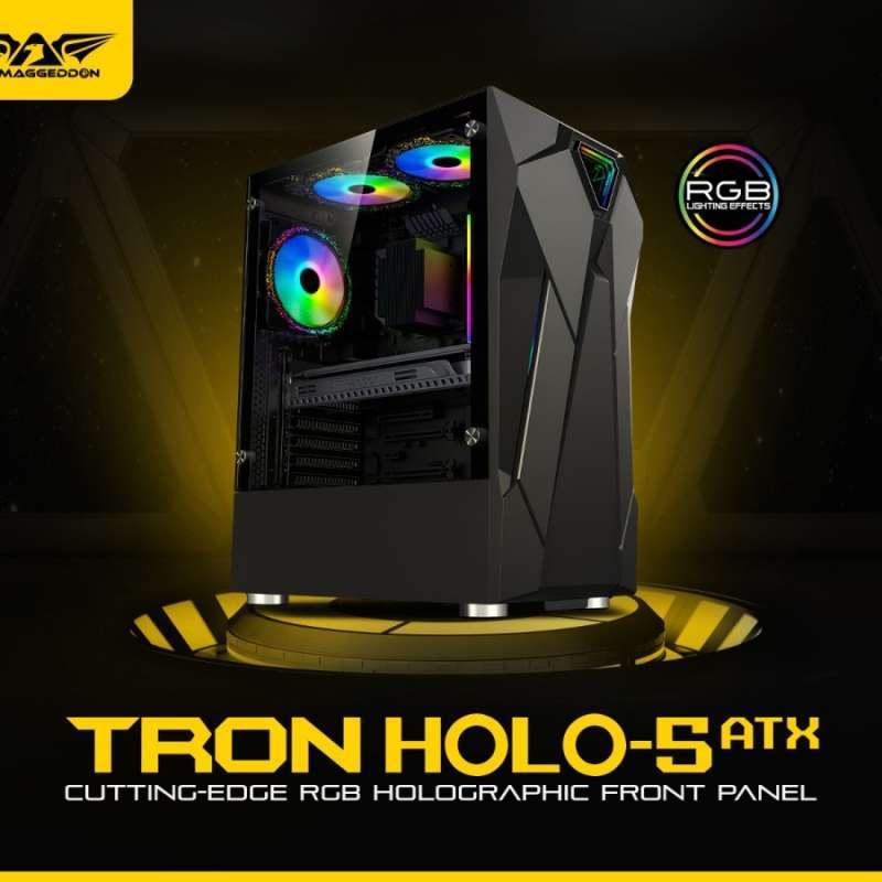 Promo Casing Armaggeddon Tron Holo 5 RGB ATX Case PC Gaming Diskon 3% ...