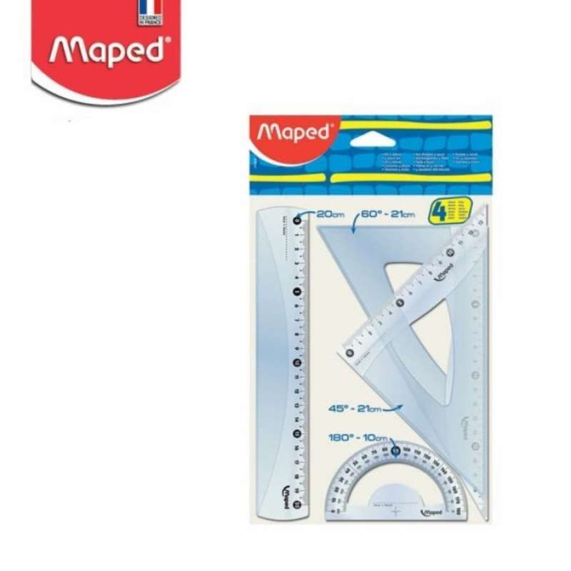 Jual Penggaris Maped Essentials Medium Set 4 pcs 20 cm Ruler di Seller ...