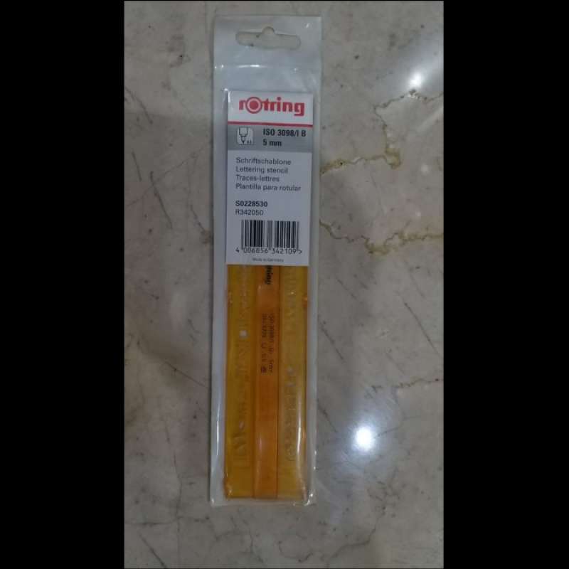Jual Penggaris Rotring Lettering Stencil Original DIN 6776 ISO 5 mm di ...