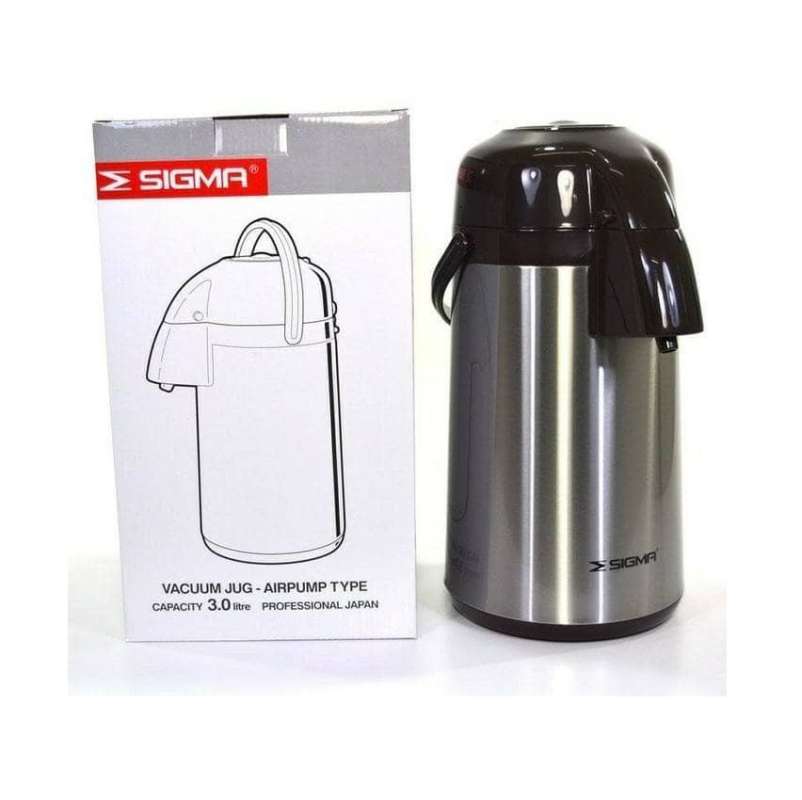 Jual Termos Stainless Air Panas SIGMA 3 L | Termos Pencet Stainless 3L ...