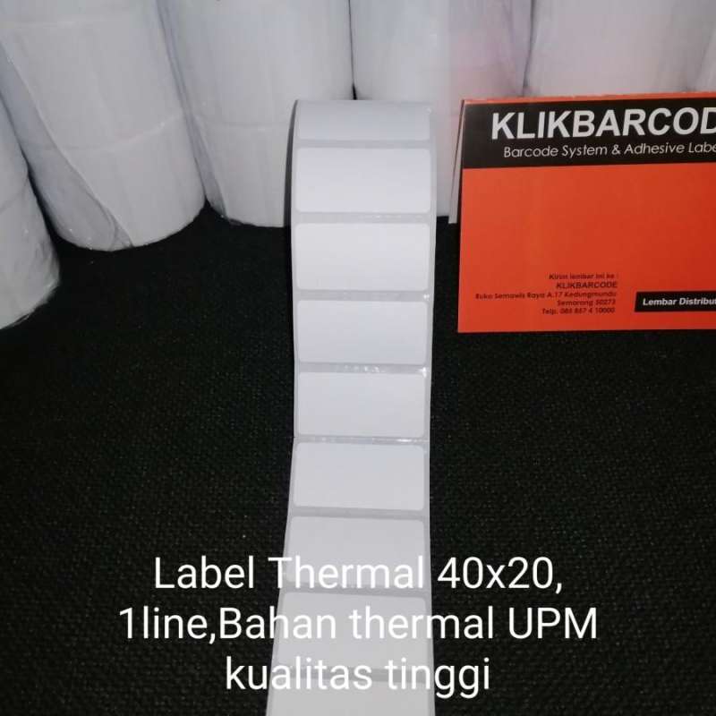Jual Barcode Label Thermal 40X20 Isi 800 Pcs Sticklab Stiker Label ...