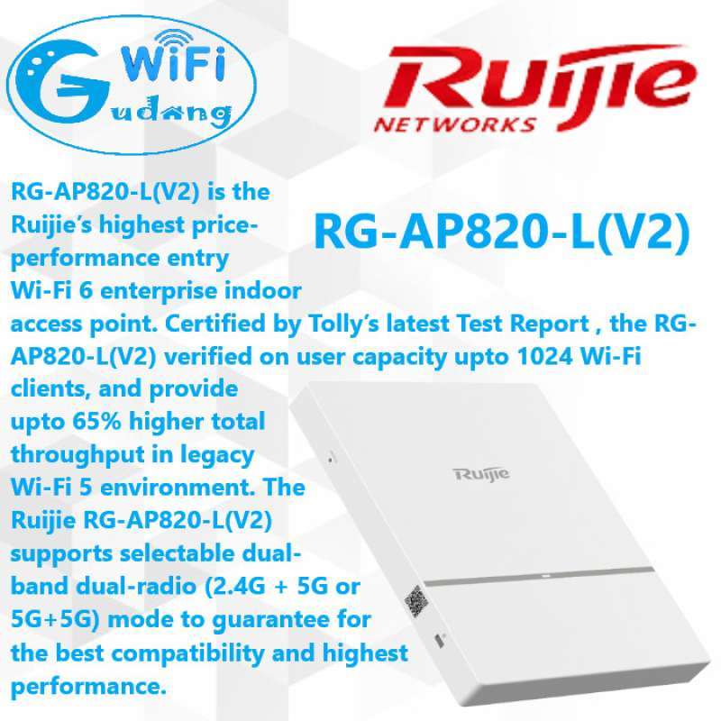 Jual Ruijie Rg-Ap820-L(V2) Wi-Fi 6 802.11Ax Wireless Access Point di ...