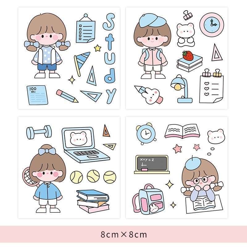 Jual Sticker Pack Isi 4 Lembar Cute Girl Japan Style Stiker Lucu ...