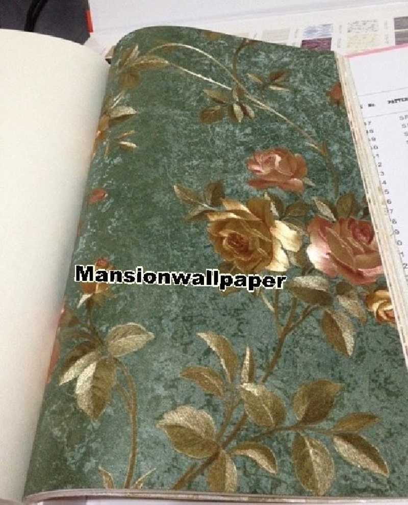 Jual Wallpaper Dinding Bunga Mawar Gold Elegan di Seller ...