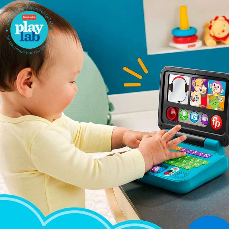 Jual Fisher-price Laugh & Learn Let's Connect Laptop - Mainan Laptop ...