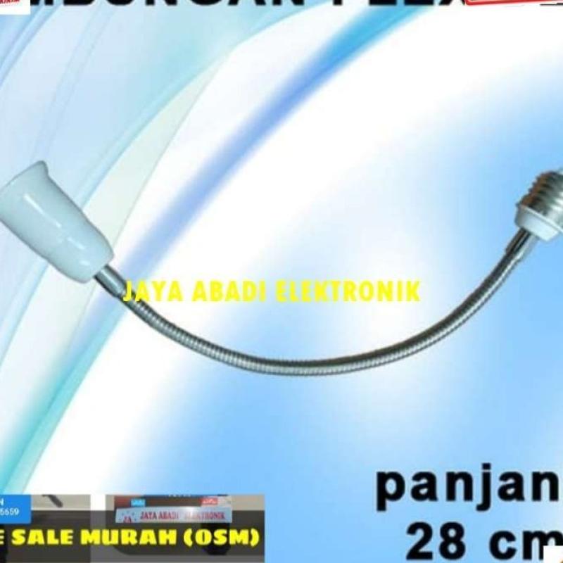 Promo SAMBUNGAN RUMAH LAMPU 28 CM E27 EXTENSION STEKER SAKLAR FLEXSIBEL ...