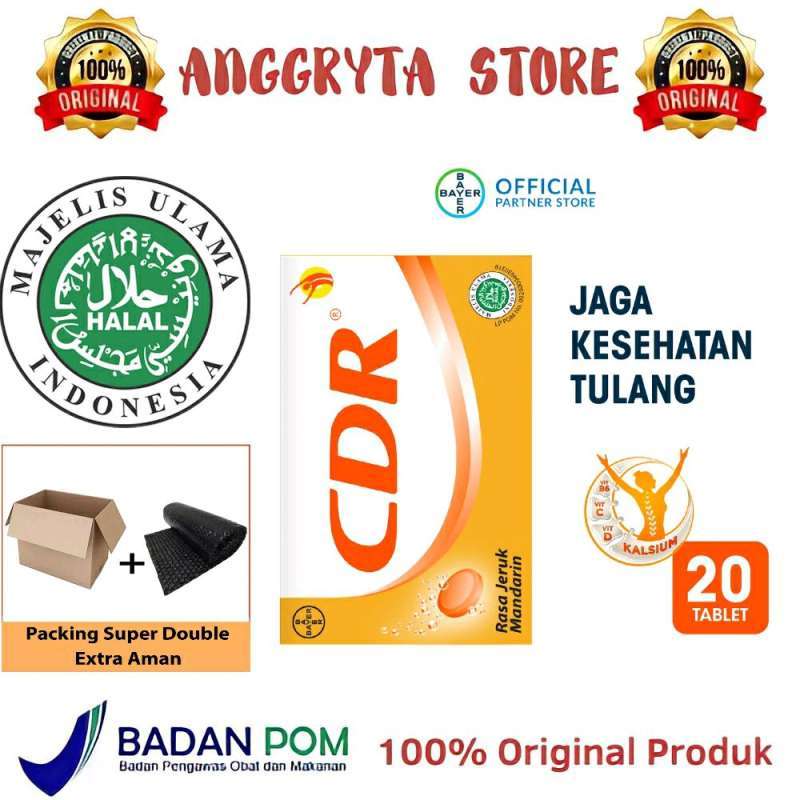 Jual CDR 20 Tablet Calcium D-Redoxon Rasa Jeruk Mandarin Minuman ...