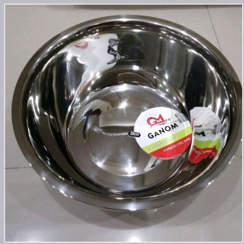 Jual Baskom Stainless Tebal Diameter 28cm x tinggi 12cm di Seller Setia ...