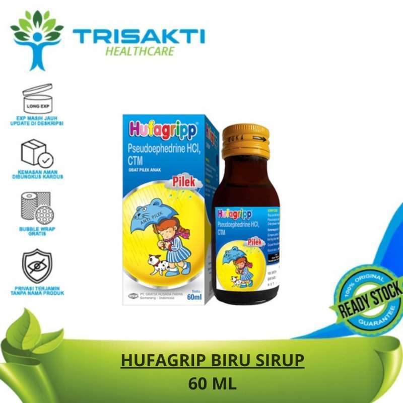Jual Hufagrip Biru Sirup 60 ml Obat Pilek Anak di Seller Trisakti ...
