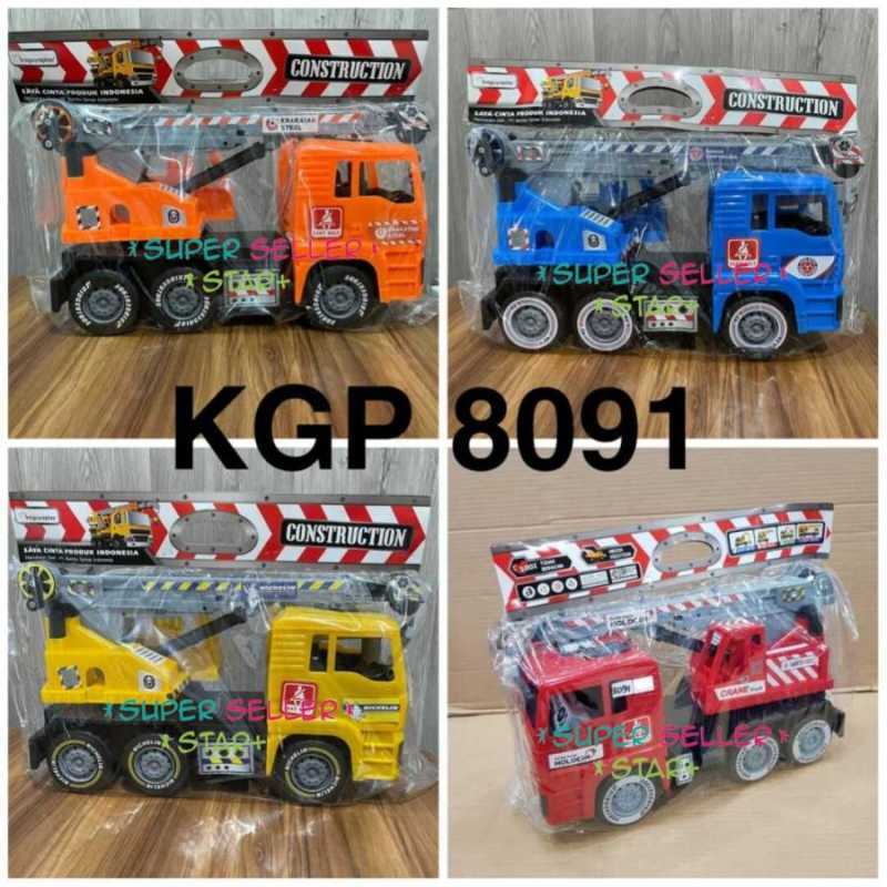 Jual Mainan Mobil Truck Construction Truck Crane Truk Konstruksi ...