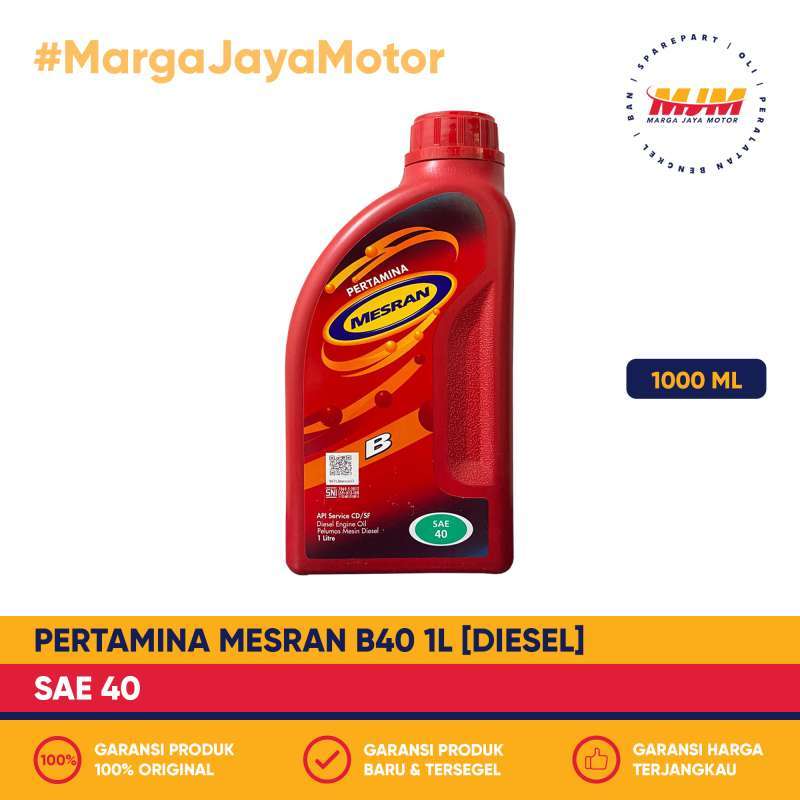 Jual Mesran B40 Sae 40 Diesel [1000ml] Pertamina Oil 1L ORIGINAL di ...