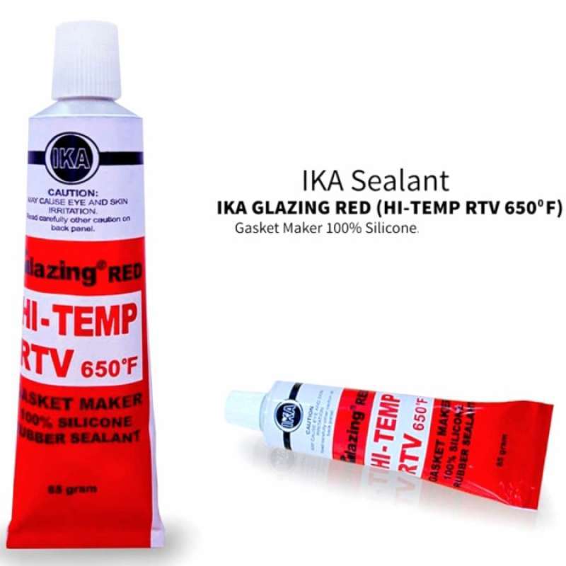 Jual Baru Lem Gasket Maker Glazing Red High Temp RTV Silicone Red 650°F ...