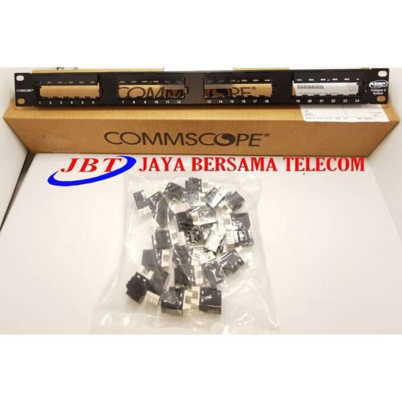 Jual Oem Patch Panel 24Port Cat.6 Amp Commscope Loaded/Komplit di ...