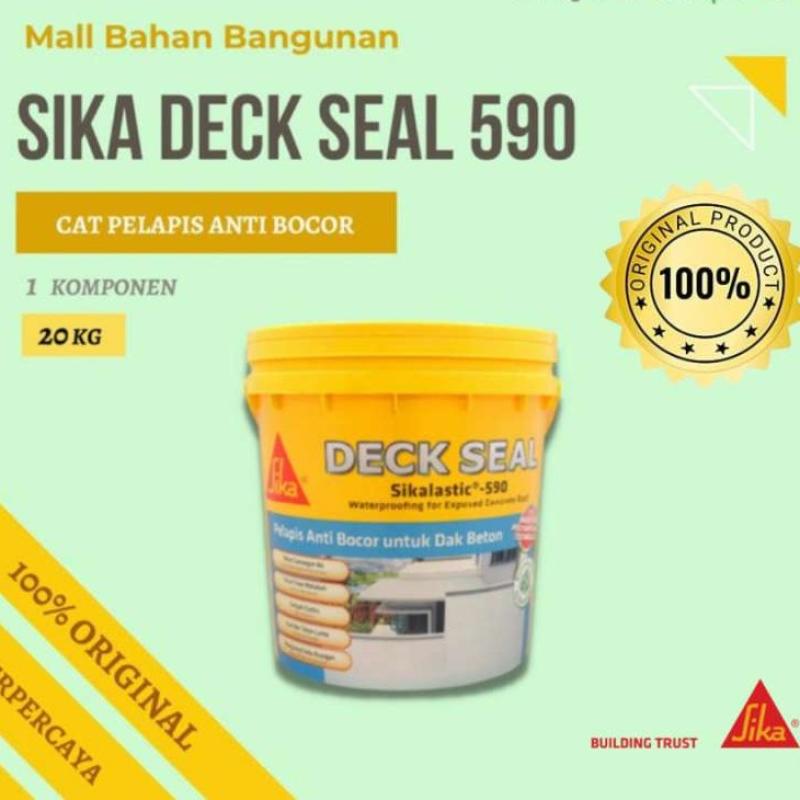 Jual SIKA DECK SEAL SIKALASTIC 590 PAIL 20KG ABU-ABU + ROLL KUAS NIPPON ...