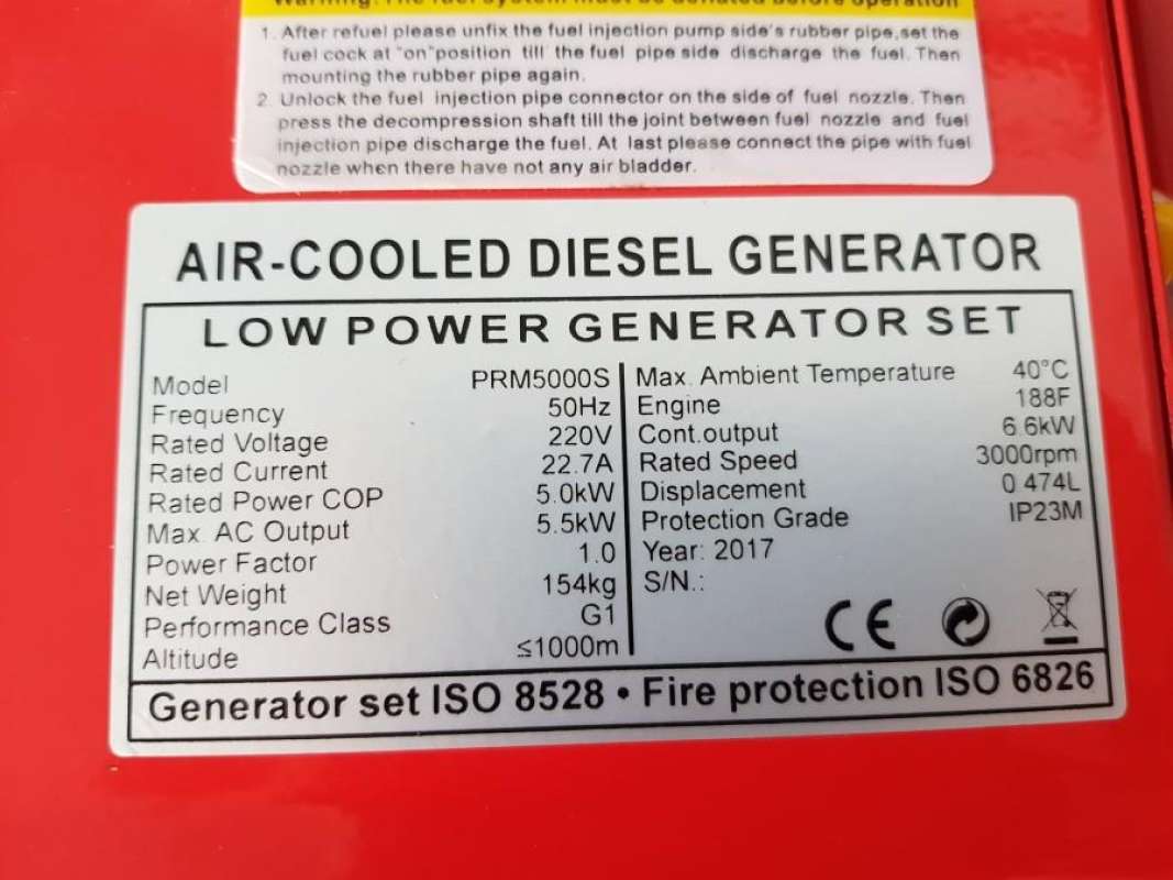 Jual Generator / Genset Silent Diesel / Solar 5000 Va / 5 Kva Primero ...