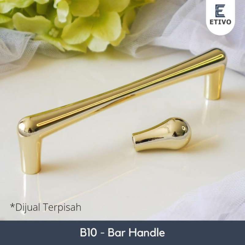 Jual Etivo B10 Pull Bar Handle Gold | Tarikan Laci Emas | Gagang Pintu ...