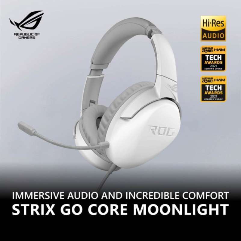 Jual ASUS ROG Strix Go Core Moonlight White Gaming Headset di Seller ...