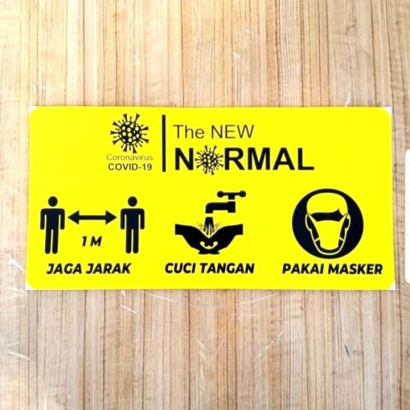 Jual Sign Sticker K3 Rambu Safety New Normal Covid 19 Ukuran 20X40Cm di ...