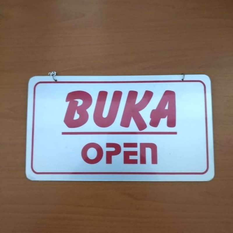 Jual Sign Label Buka Tutup - Open Close Door Sign Gantung Plat ...