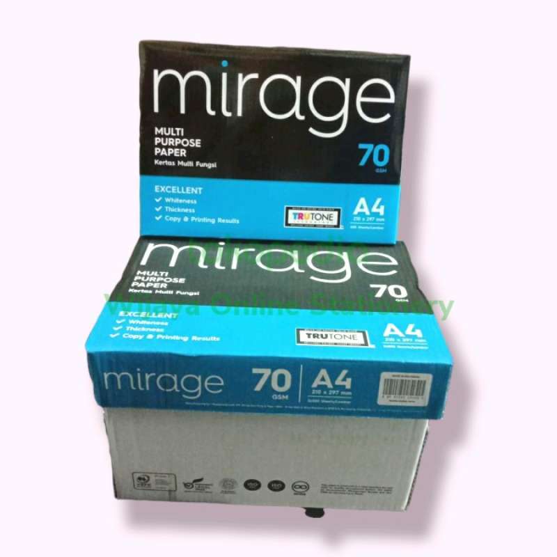 Jual Kertas HVS A4 70 GSM/HVS Paper A4 70 GSM Mirage di Seller WIKI STATIONERY - Pekojan, Kota ...