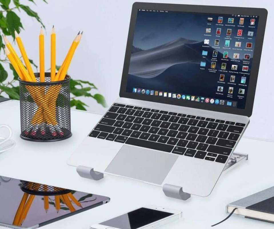 Jual Ergonomic Laptop Stand Holder Alumunium Adjustable Foldable ...