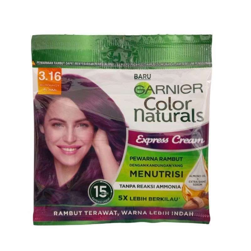 Promo Garnier Color Natural Hair pewarna rambut warna Burgundy Alami No ...