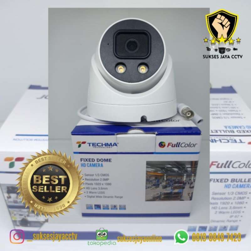 Promo Techma Kamera Cctv Indoor Full Color Tcm-A5621Fc 2Mp Colorvu ...
