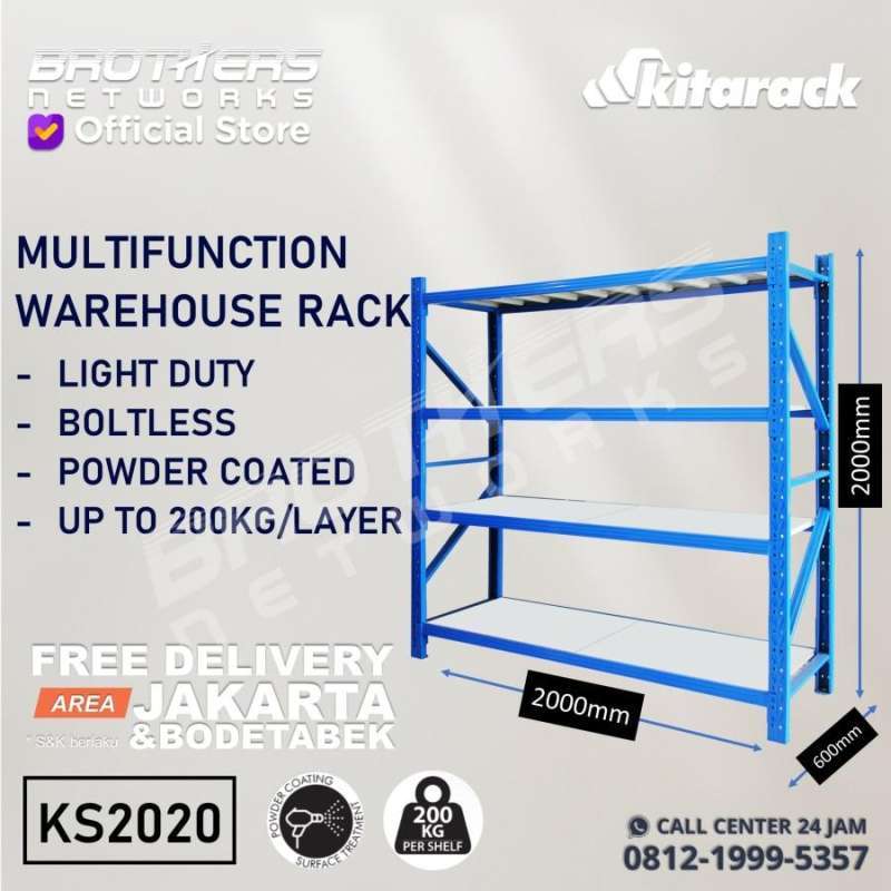 Jual WAREHOUSE RACK KITARACK KS2020 STARTER - RAK GUDANG LIGHT DUTY 2 ...