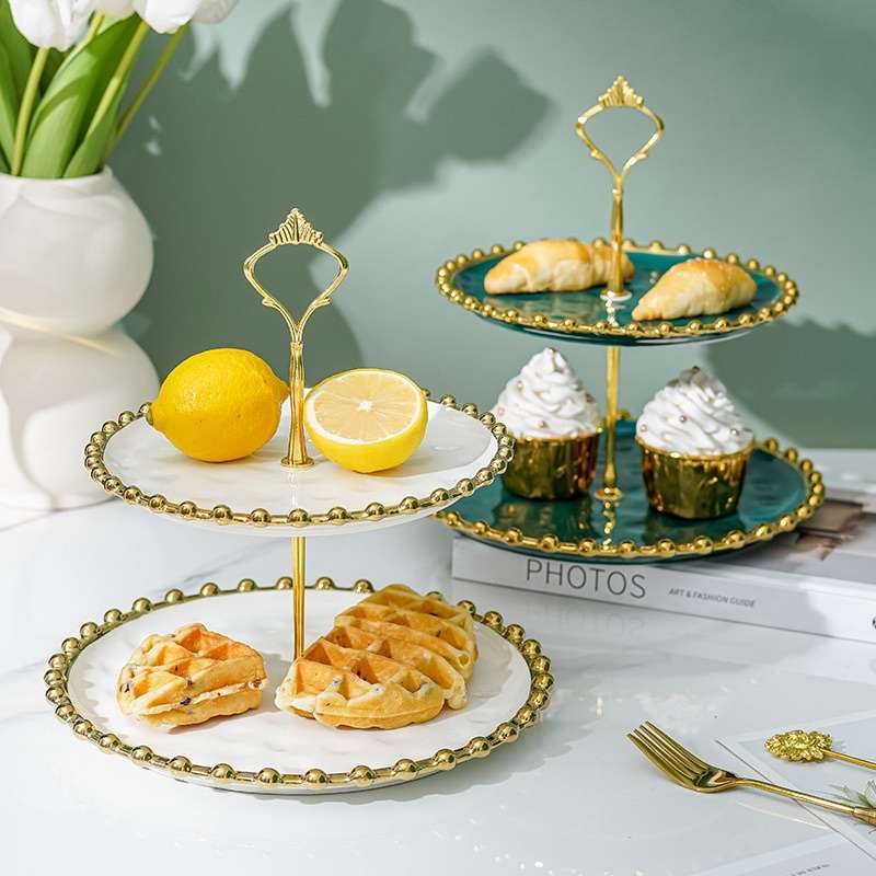 Jual Perla Cake Tier Rak piring kue cupcake bertingkat keramik ulang tahun di Seller Petite ...