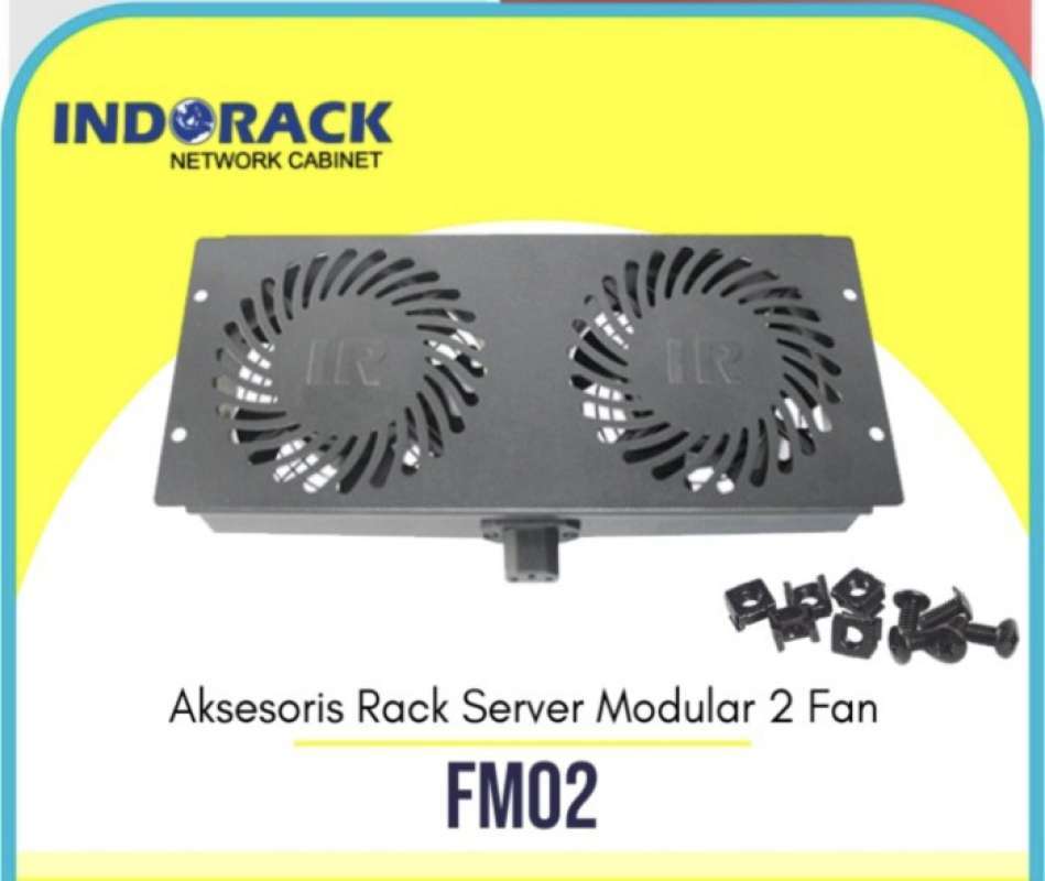 Jual Indorack Bracket Modular With 2 FAN FM02 Kipas Pendingin Rack ...