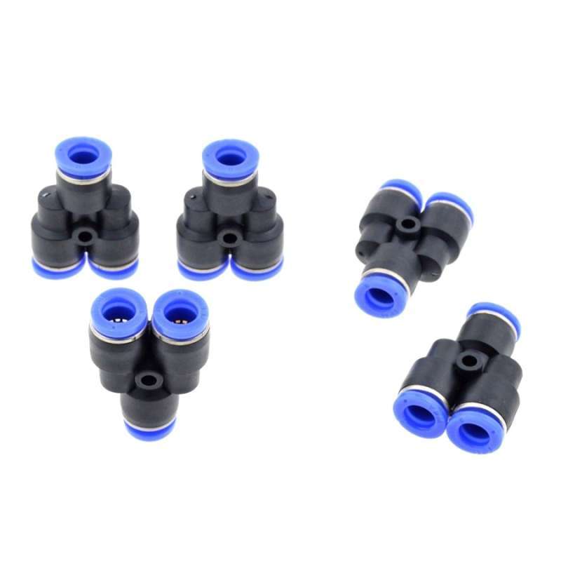 Jual KONEKTOR Y SLIP LOCK Y 8MM fitting pneumatic PU push in 3 arah ...