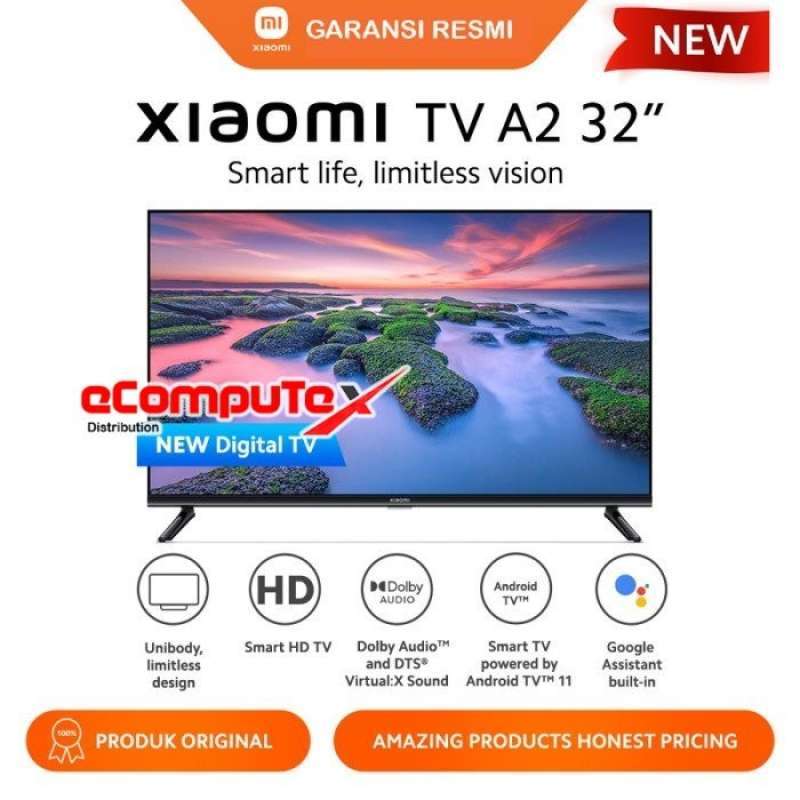 Jual Xiaomi Tv A2 32 Inch Smart Tv Android Digital Mi Uhd Dolby Hdr10 ...