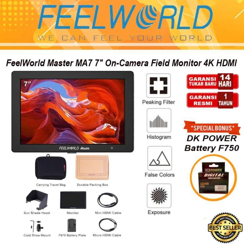 Promo FeelWorld LUT7 7 3D LUT 4K HDMI Monitor LCD NEW Diskon 10% di ...