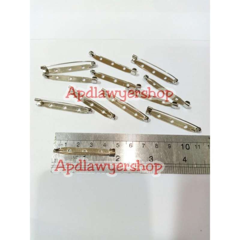 Jual Peniti Besi Silver 4.5cm Peniti Name Tag Papan Nama Dada Peniti di ...