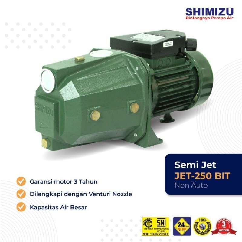 Jual Mesin Pompa Air Listrik Semi Jet Pump Shimizu Jet-250 Bit Di ...
