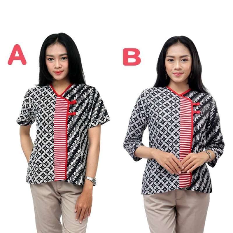 Promo Atasan Batik Wanita Model 3 in 1 Shanghai Style - Blouse Batik ...