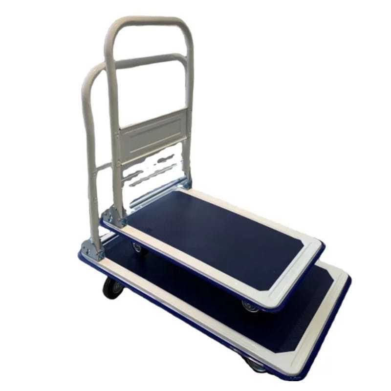 Jual gerobak besi hand truck trolley barang trolley lipat biru - 300kg ...