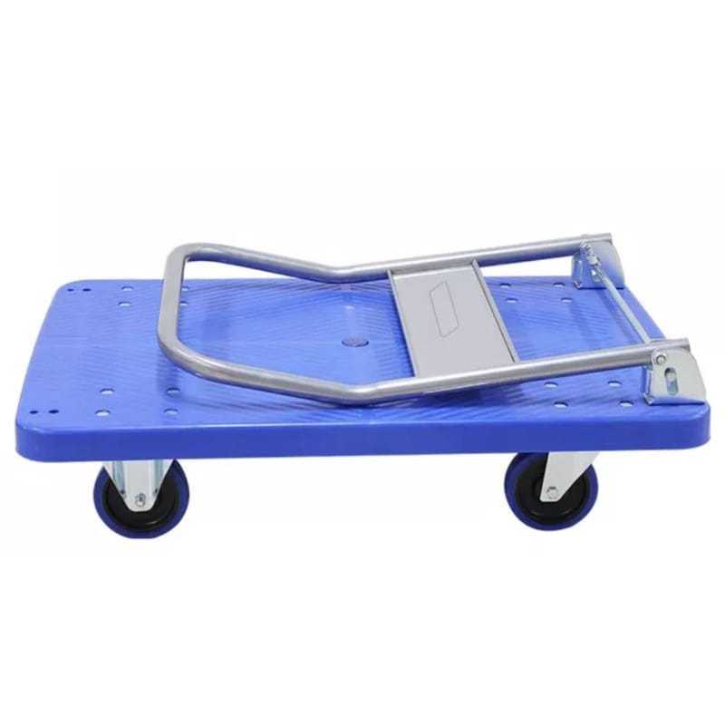 Jual gerobak besi hand truck trolley barang trolley lipat biru - 400Kg ...