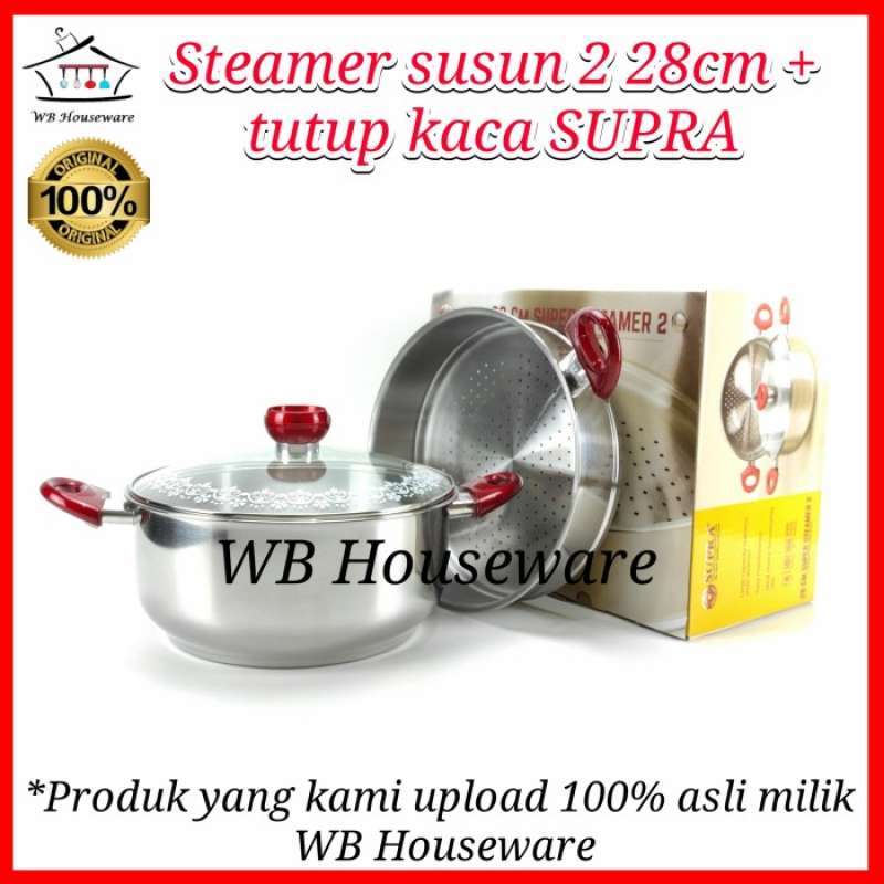 Promo Panci Susun 2 Stainless 28Cm Super Steamer Supra / Kukusan ...