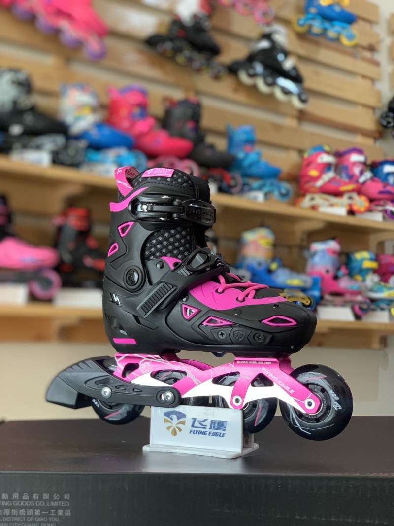 Jual Sepatu Roda Inline Skate Flying Eagle S9 Dynamo Black Pink di ...