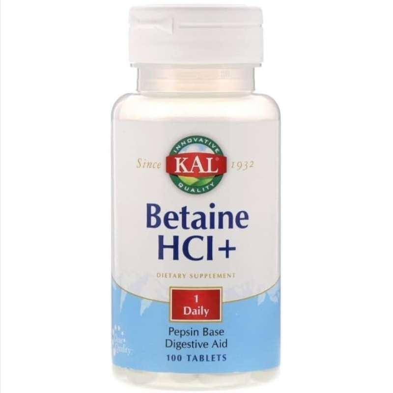 Jual (dijamin Asli) Kal, Betaine Hcl+, 100 Tablets Di Seller De Nature ...