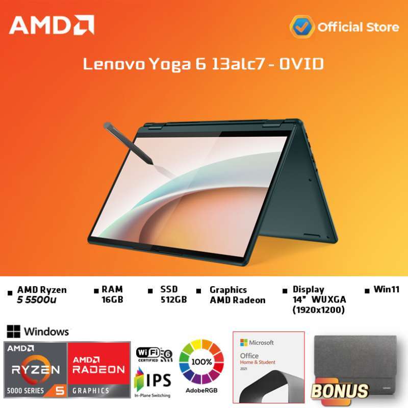 Jual LENOVO YOGA 6 13ALC7 0VID | RYZEN 5 5500U 16GB 512GBSSD 13.3WUXGA ...