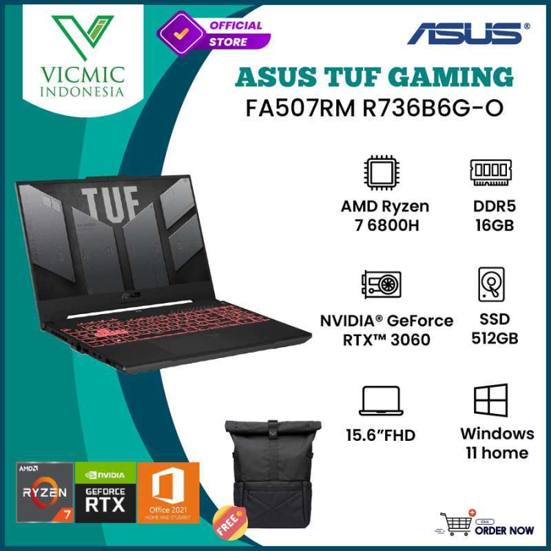 Promo Asus TUF FA507RM R736B6G-O [AMD Ryzen 7-6800H/16GB/512GB SSD ...