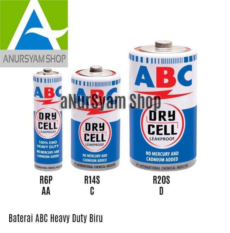 Jual Baterai (battery) Abc Biru Besar Ukuran D Di Seller Anursyam ...