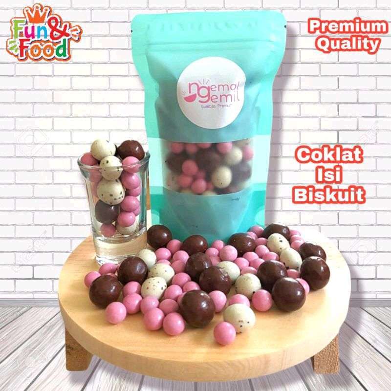 Promo Coklat Isi Kacang Coklat Isi Biskuit Coklat Telur Puyuh Premium ...