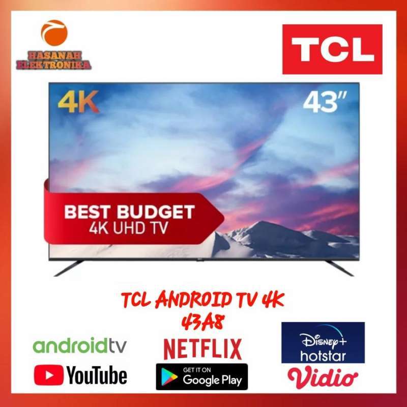 Jual TCL ANDROID TV 4K 43A8 43 INCH WITH GOOGLE ASSISTANT di Seller ...