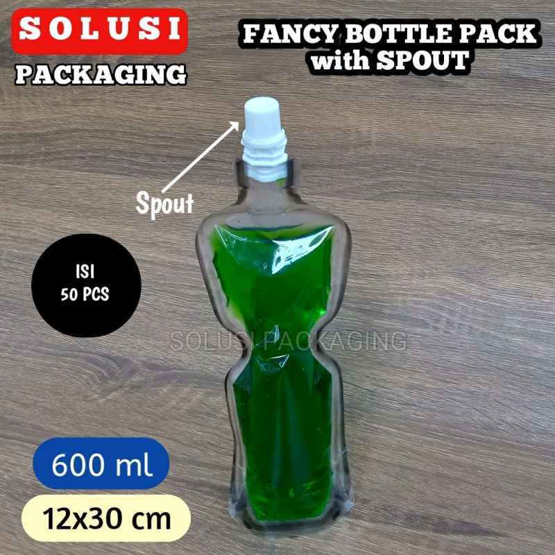 Jual ISI 50 PCS FANCY PACK 600ml BOTOL PLASTIK FLEXIBEL KEMASAN MINUMAN ...
