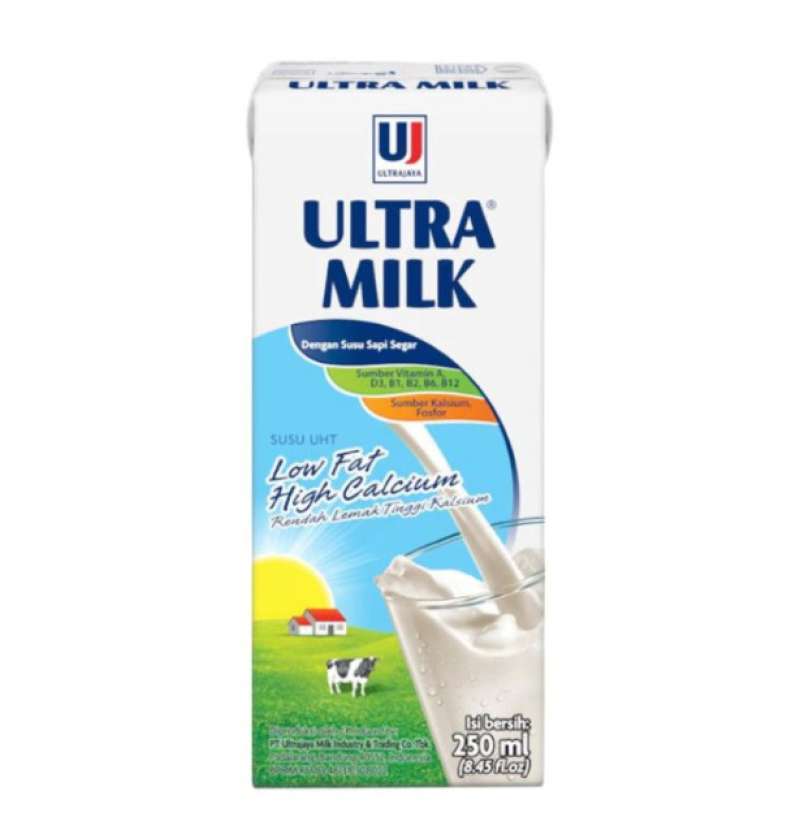 Promo Susu Ultra Milk 250Ml Lowfat Isi 24 Pcs 1 Karton (Grab And Gojek ...
